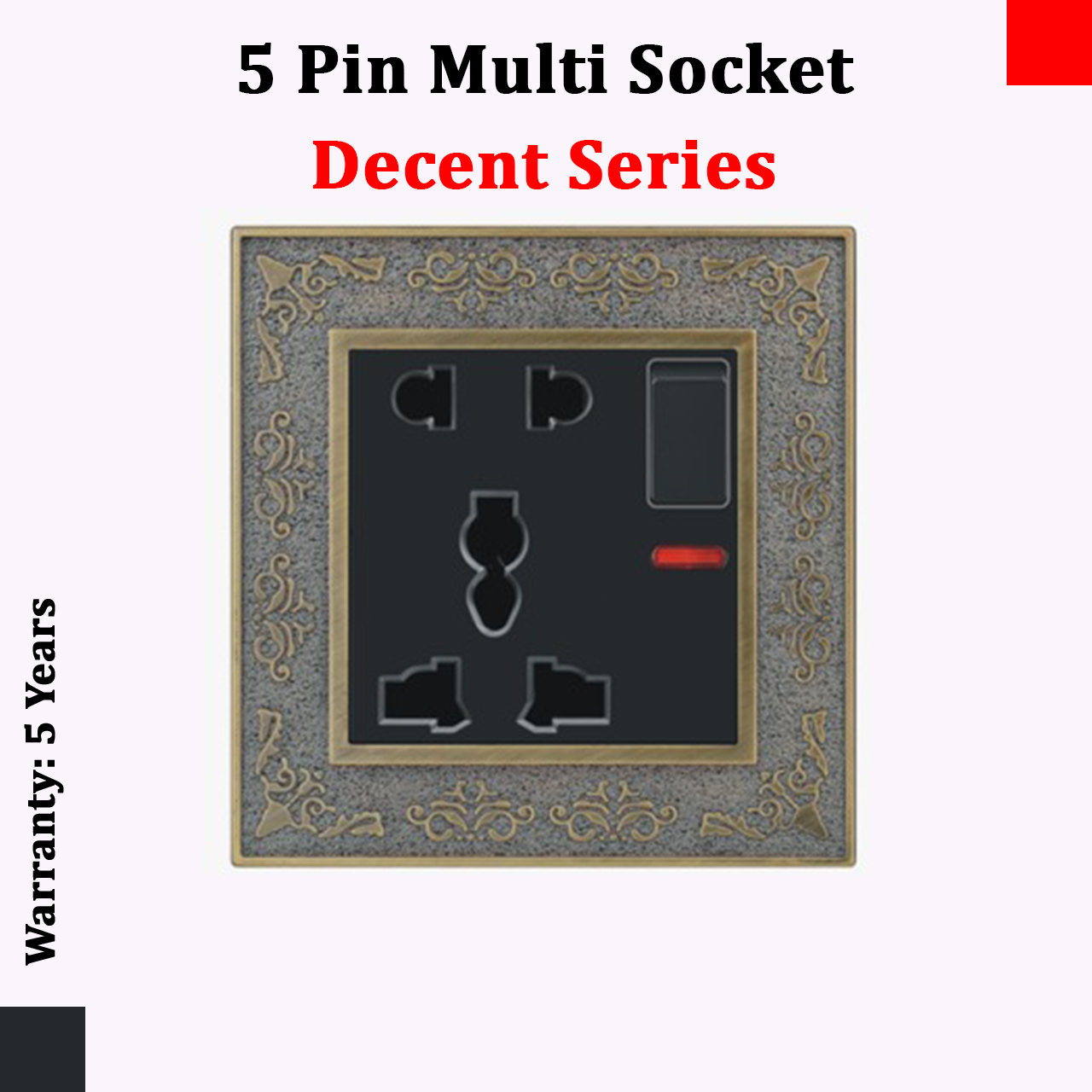 VGTEC Decent Series 5Pin MF Socket with Switch | Khujo